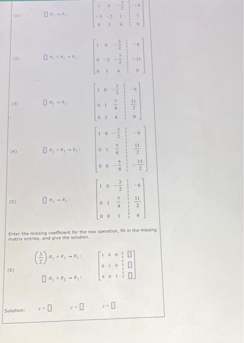 Solved Consider the following system of linear equations. | Chegg.com