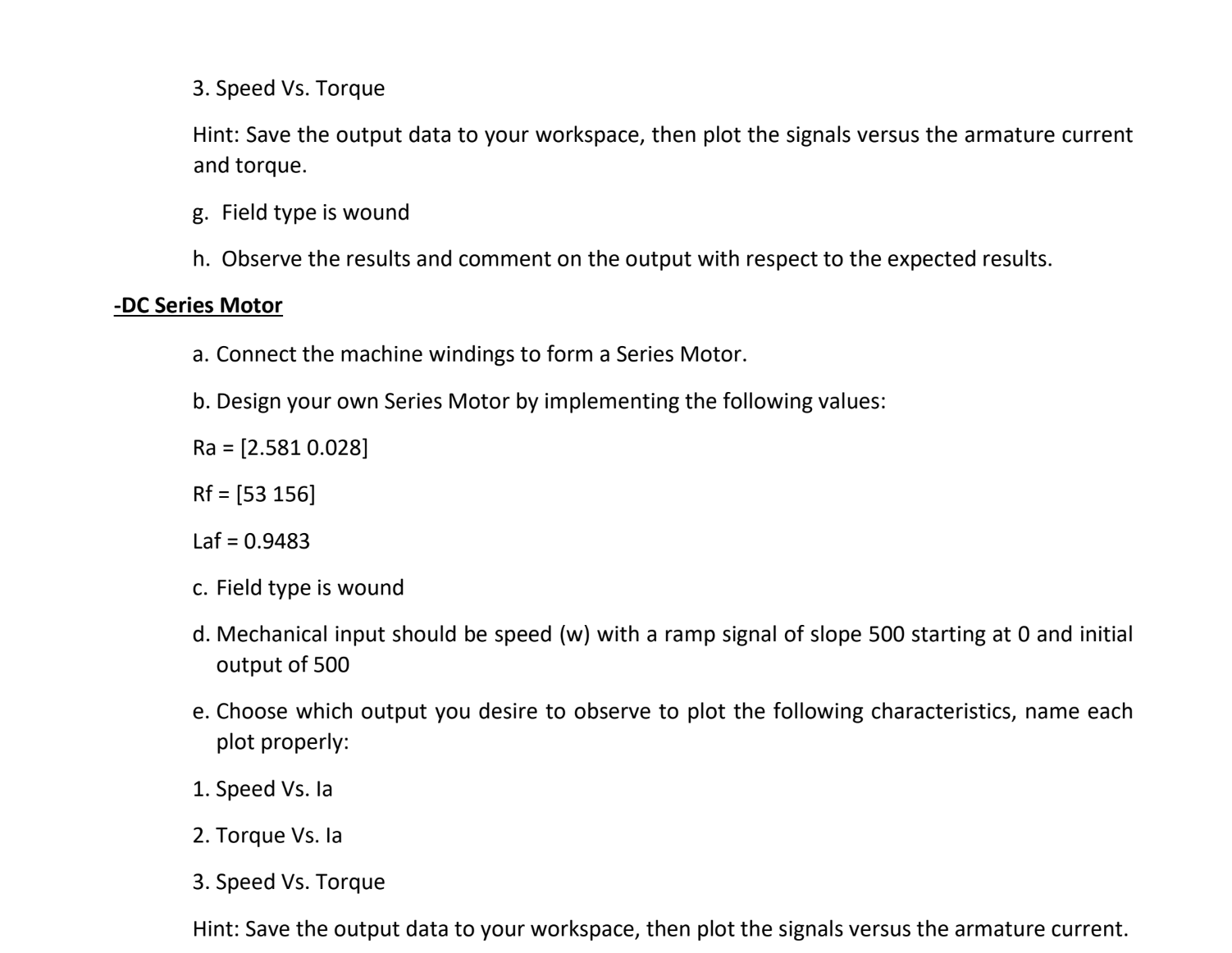 Solved Speed Vs. ﻿TorqueHint: Save the output data to your | Chegg.com