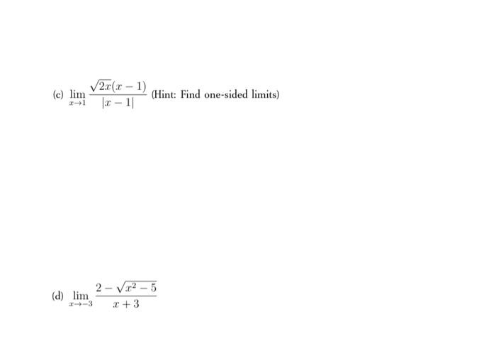 Solved Hi, need help regarding these 2 Calculas Questions, | Chegg.com
