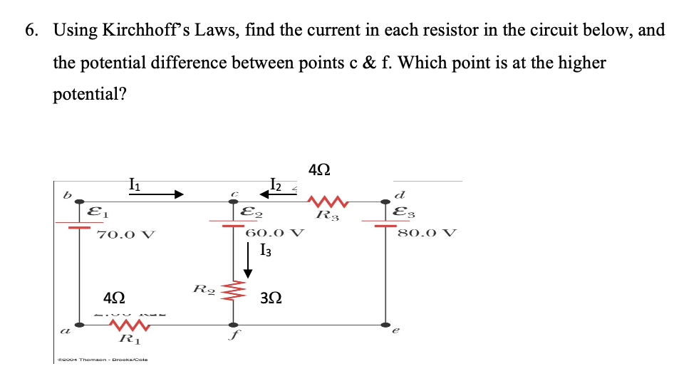 Solved How can I find potential difference between points c | Chegg.com
