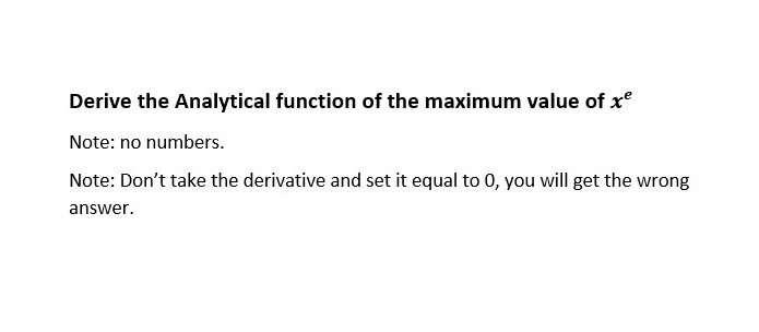 Solved Derive the Analytical function of the maximum value | Chegg.com