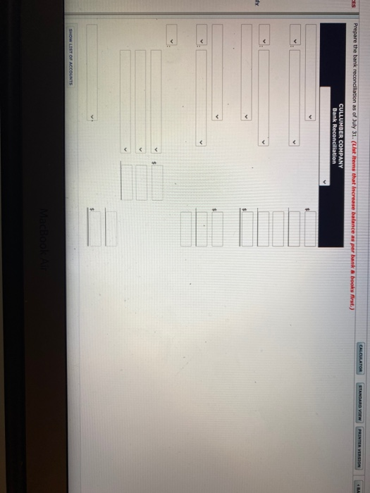 Solved CALCULATOR STANDARD VIEW PRINTER VERSION BACK NEXT | Chegg.com