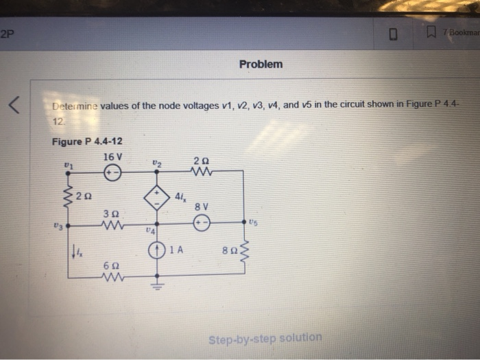Solved 2P W 7 Bookmar Problem Determine values of the node | Chegg.com