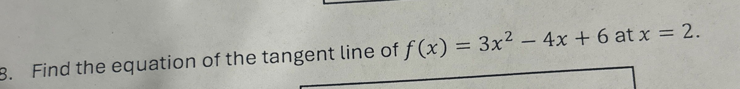 Solved Find the equation of the tangent line of | Chegg.com