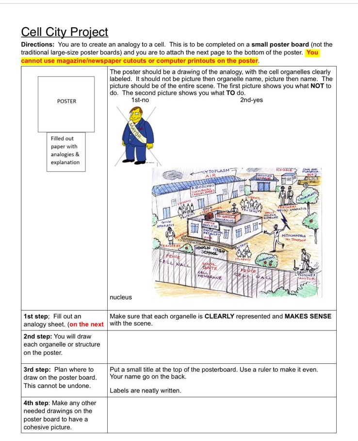 Cell City ProjectDirections: You are to create an | Chegg.com