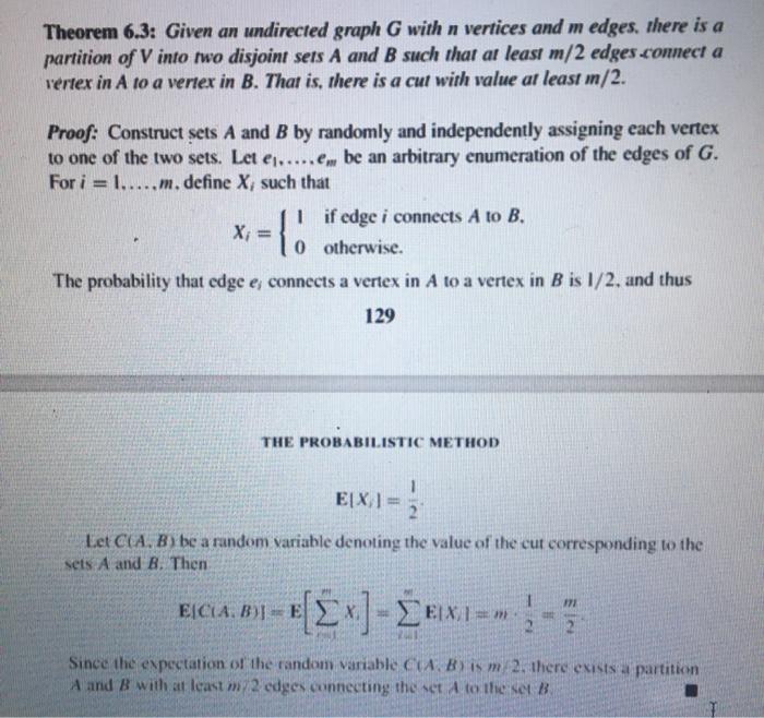 Solved using probabilistic method generalize the following | Chegg.com