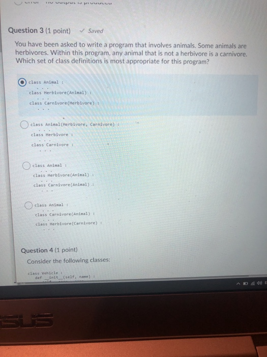 Solved Question 3 (1 point) Saved You have been asked to | Chegg.com