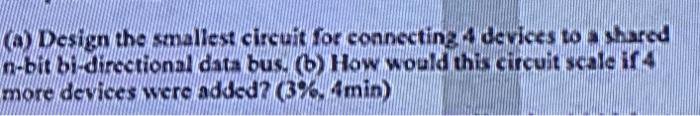 Solved (a) Design the smallest circuit for connecting 4 | Chegg.com