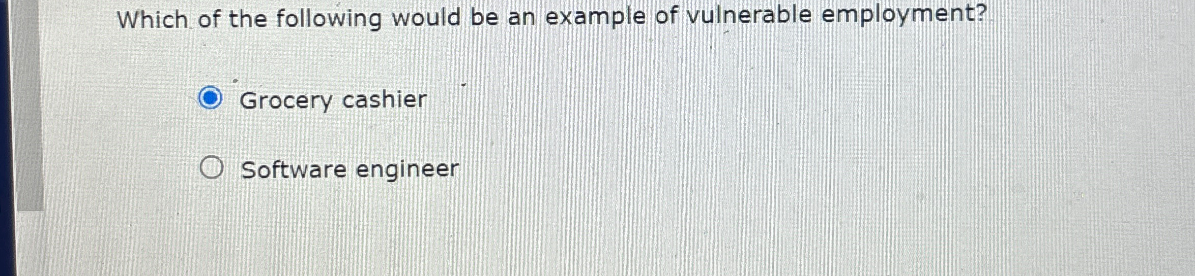 Solved Which of the following would be an example of | Chegg.com