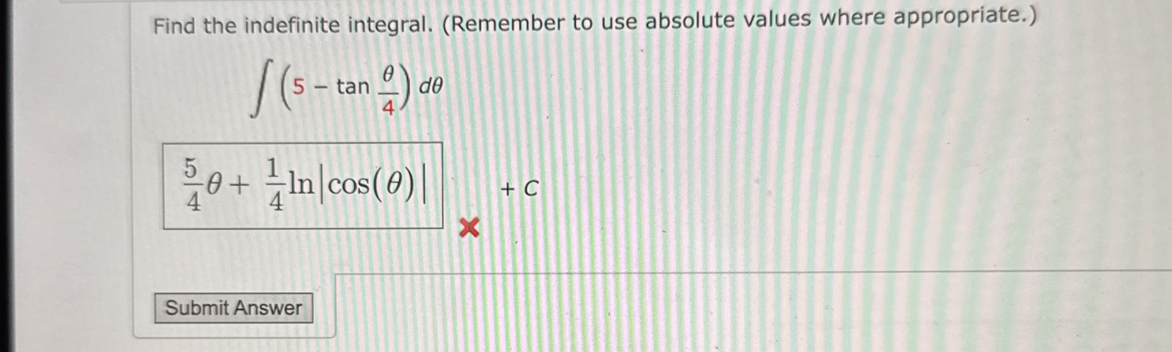 Solved Find the indefinite integral. (Remember to use | Chegg.com