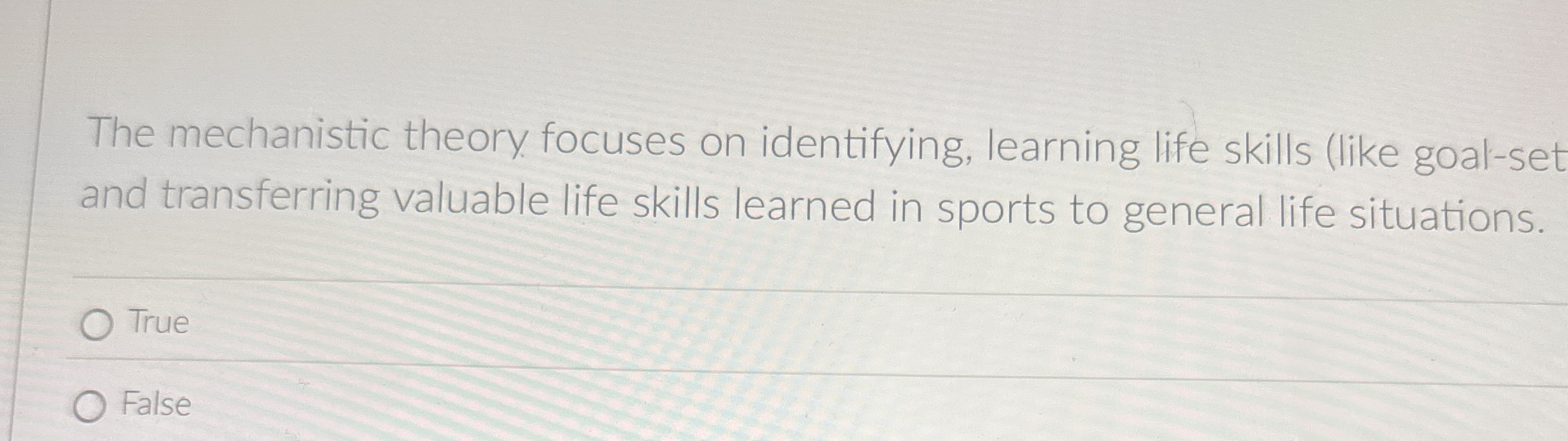 Solved The mechanistic theory focuses on identifying, | Chegg.com