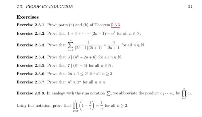 Solved Exercises Exercise 2.3.1. Prove parts (a) and (b) of | Chegg.com