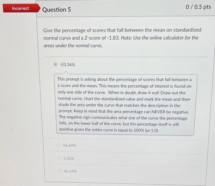 Solved Give the percentage of scores that fall between the | Chegg.com