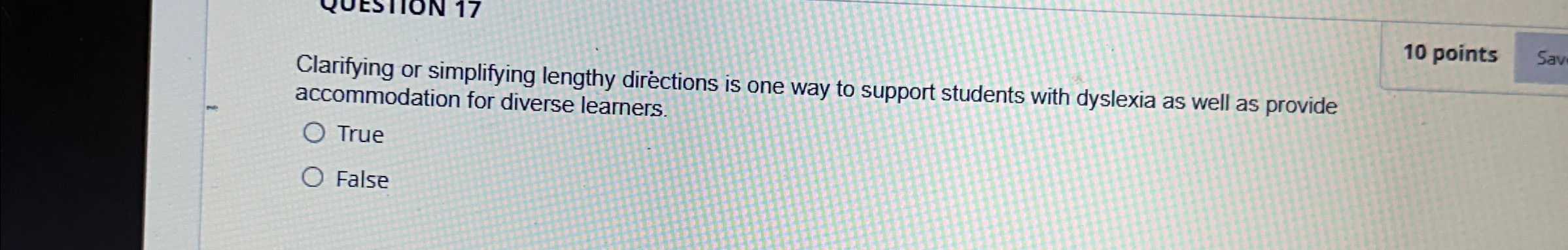 Solved Clarifying or simplifying lengthy directions is one | Chegg.com