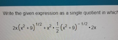 Solved Write the given expression as a single quotient in | Chegg.com