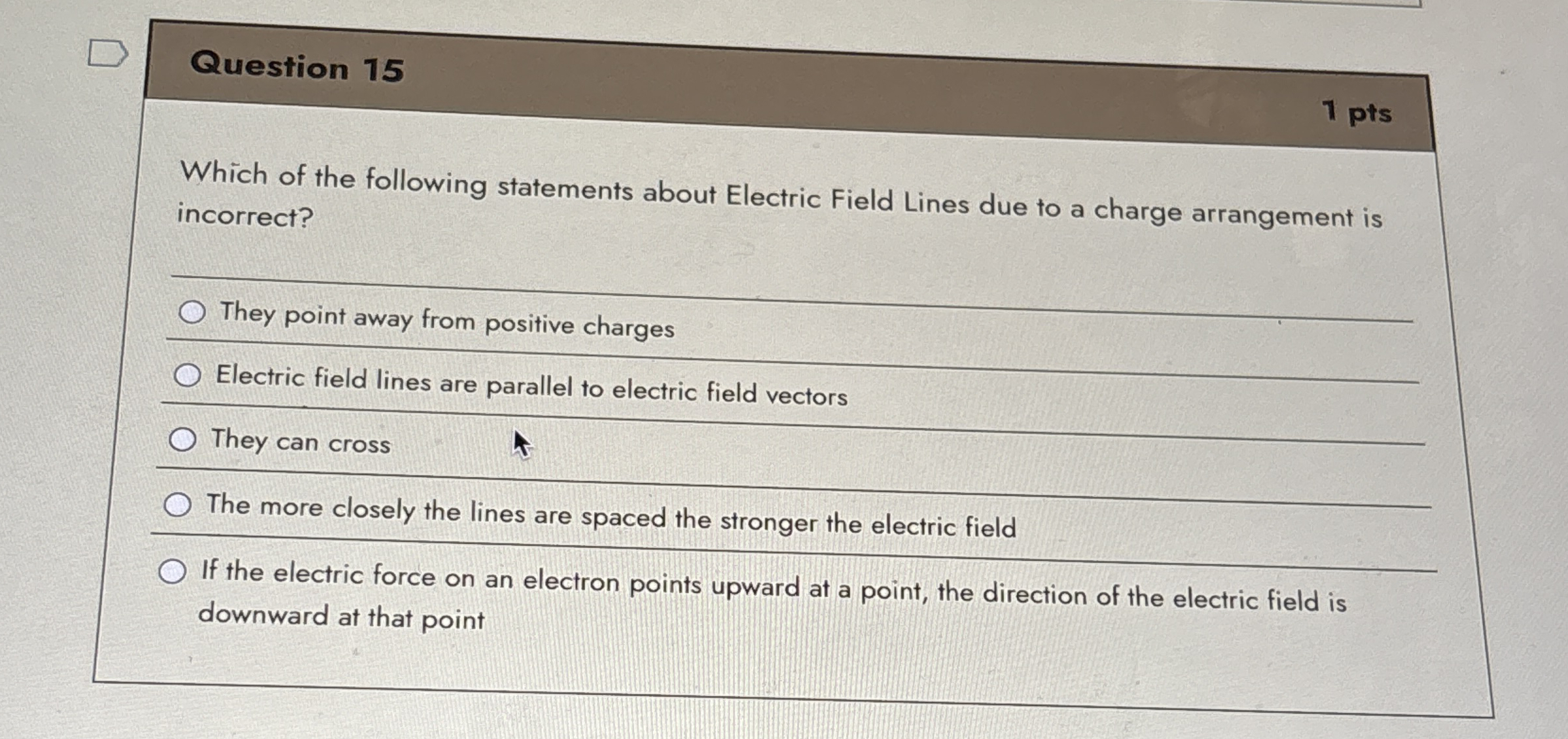 Solved Question 151 ﻿ptsWhich of the following statements | Chegg.com