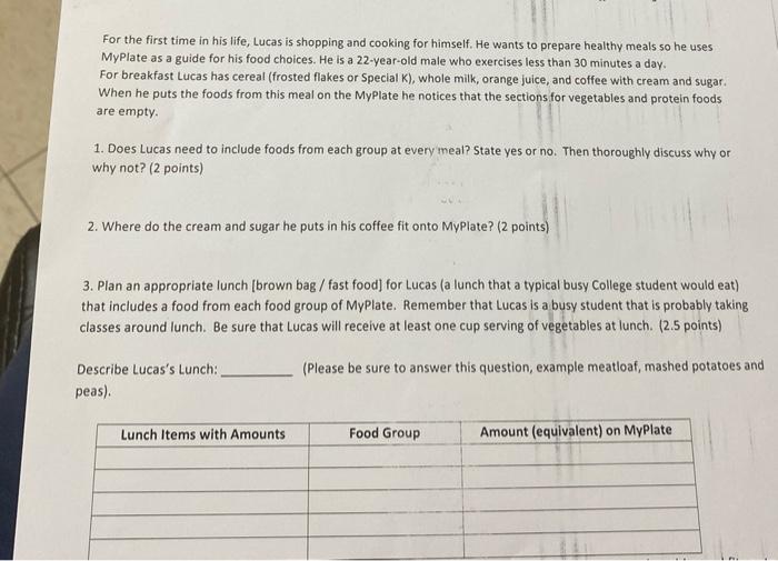 Solved For the first time in his life, Lucas is shopping and | Chegg.com