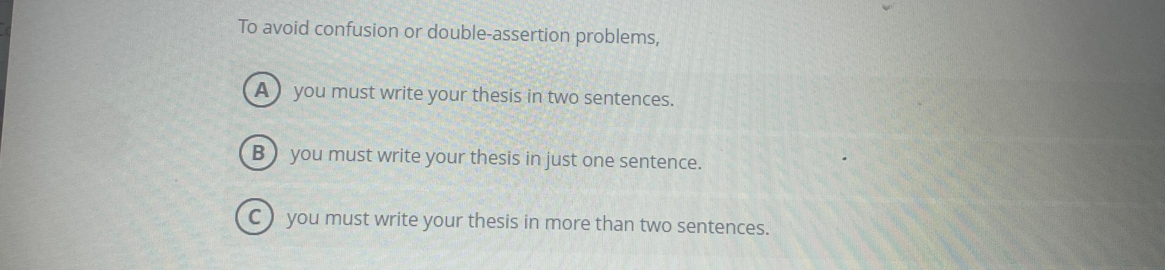 Solved To avoid confusion or double-assertion problems,you | Chegg.com