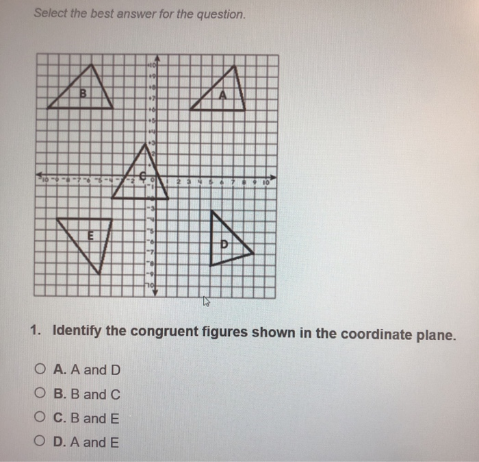 Solved Select the best answer for the question. 1. Identify | Chegg.com