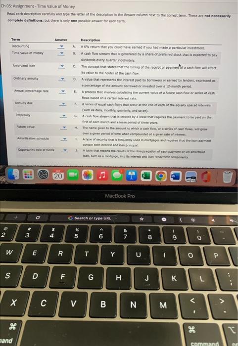 Solved Th 05: Assignment- Time Value of Money Rebd each | Chegg.com