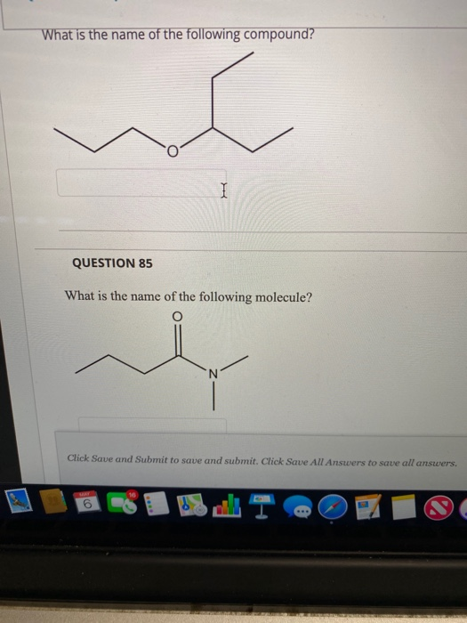Solved What is the name of the following compound? QUESTION | Chegg.com