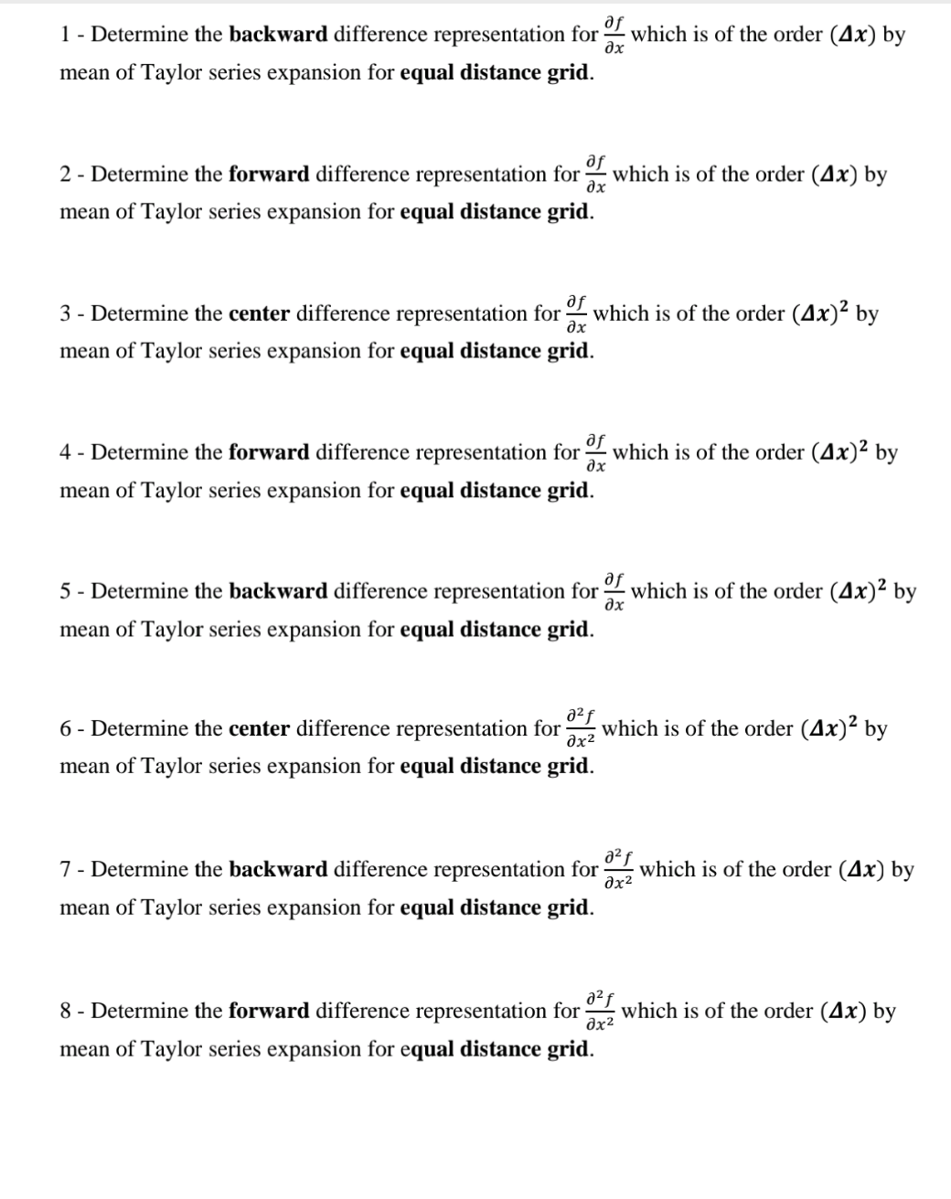 Solved 1 - Determine the backward difference representation | Chegg.com