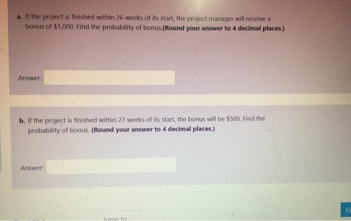 Solved A project manager has compiled a list of major | Chegg.com