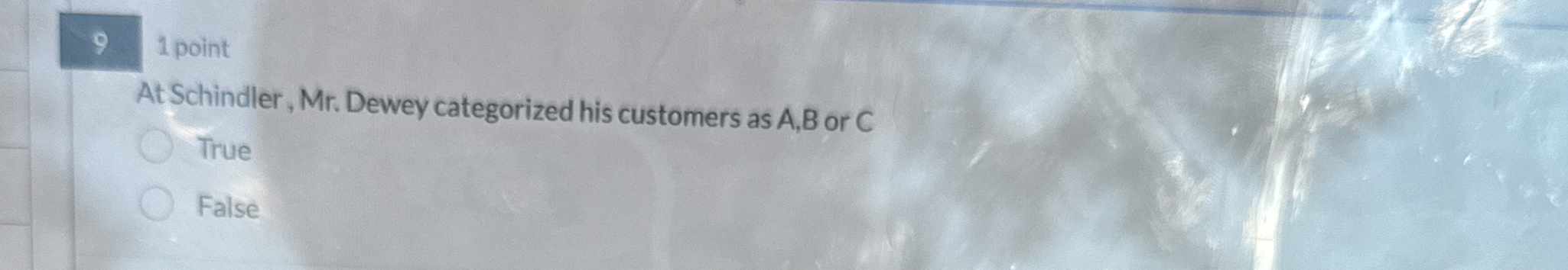 Solved 91 ﻿pointAt Schindler, Mr. ﻿Dewey categorized his | Chegg.com
