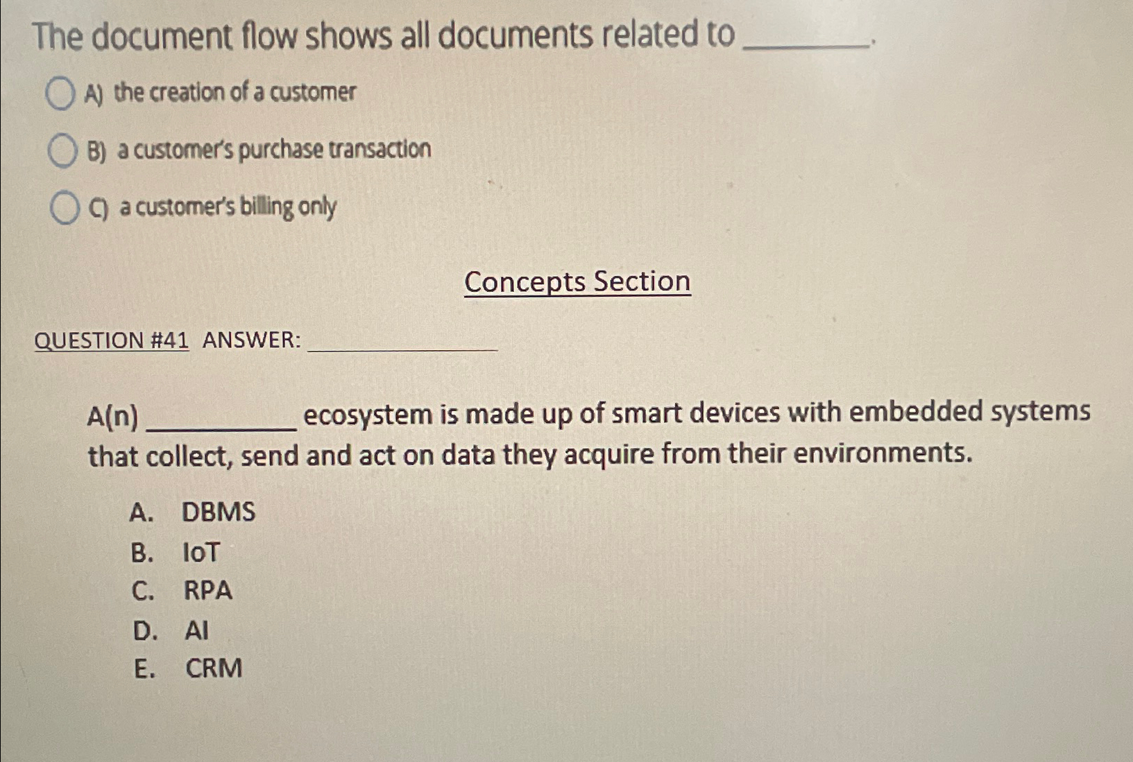 Solved The document flow shows all documents related toA) | Chegg.com