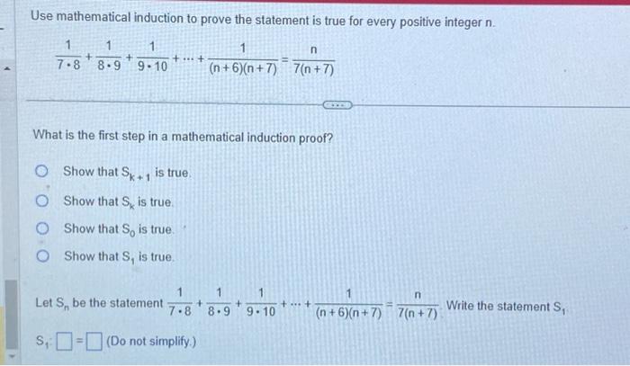 Solved Use mathematical induction to prove the statement is | Chegg.com