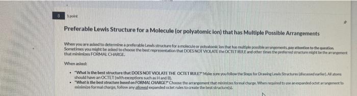 Solved Using Formal Charge to Predict Lewis Structures | Chegg.com