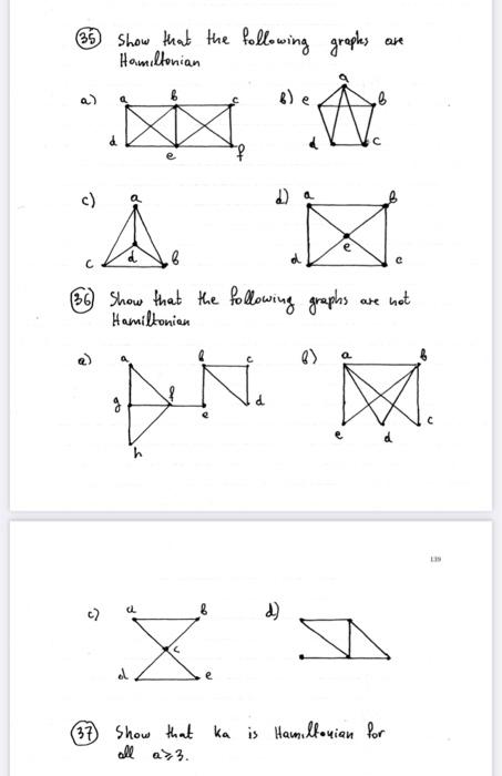 Solved (29) Which of the following graphs is Eulerian? b) c) | Chegg.com