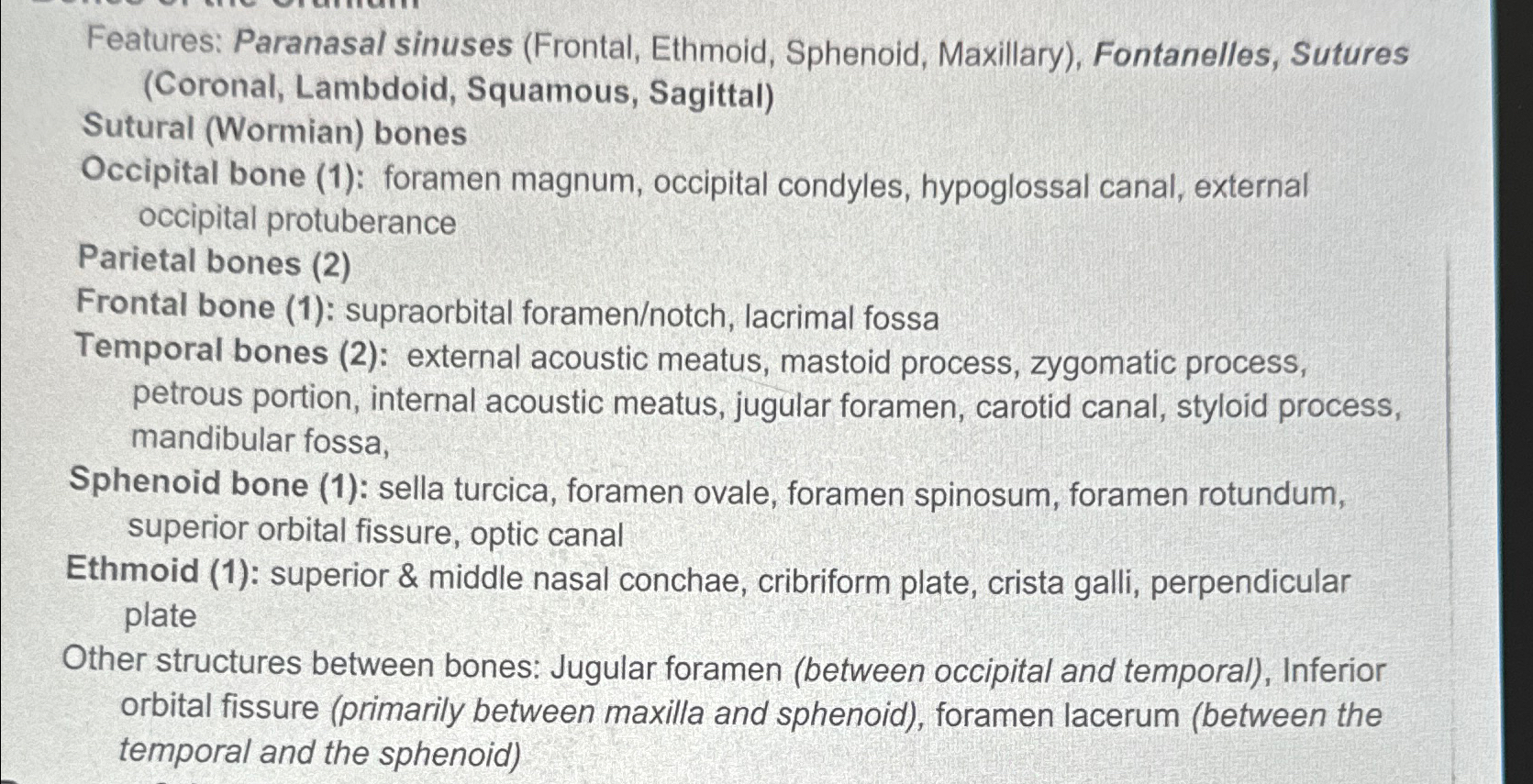 Solved Label these bones on a skull | Chegg.com