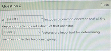 Solved Question 61 ﻿ptsA ﻿includes a common ancestor and | Chegg.com