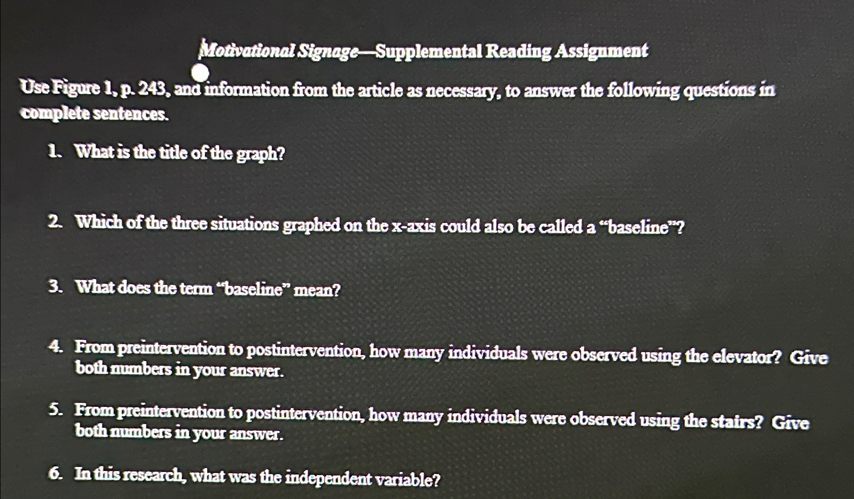 Solved Motwetional Signage-Supplemental Reading | Chegg.com
