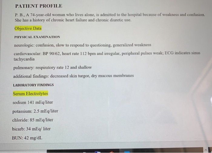 Solved PATIENT PROFILE P B A 74 year old Woman Who Lives Chegg solved-patient-profile-p-b-a-74-year-old-woman-who-lives-chegg