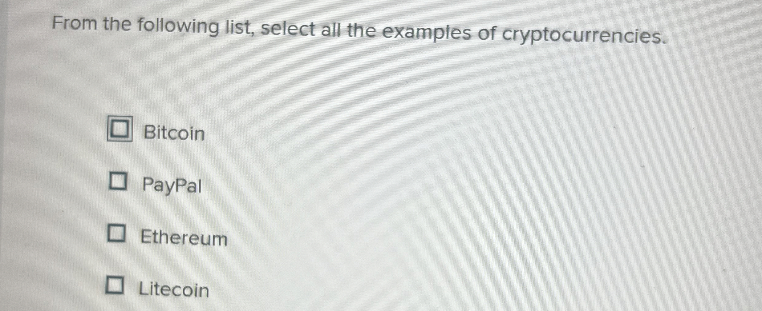 Solved From the following list, select all the examples of | Chegg.com