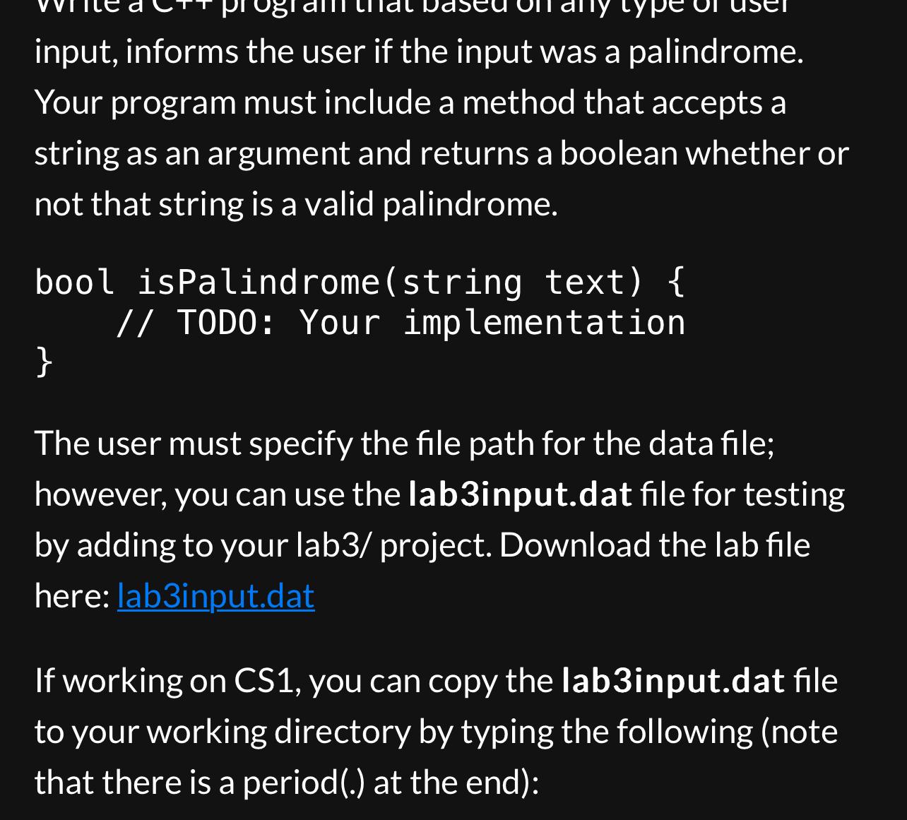 Solved input, informs the user if the input was a | Chegg.com