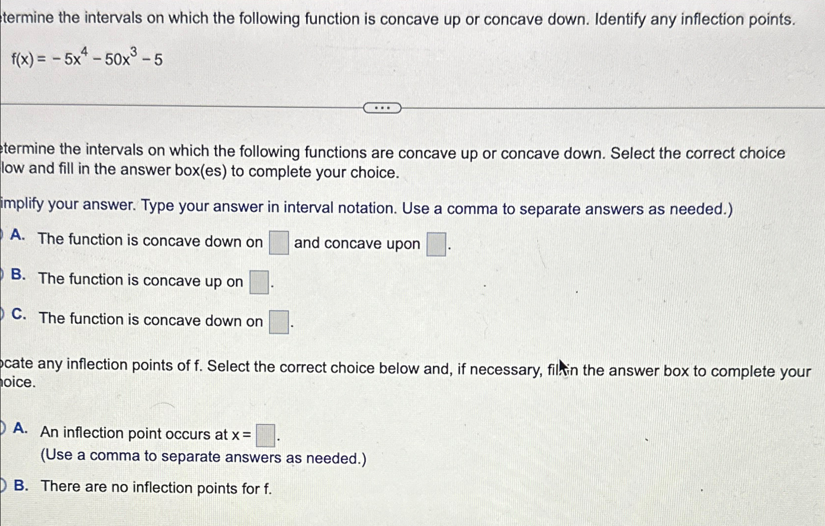 Solved termine the intervals on which the following function | Chegg.com