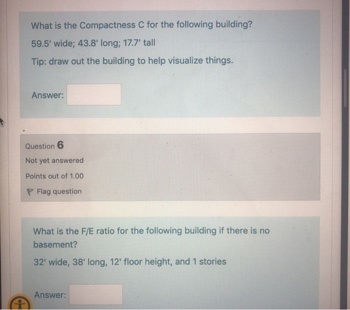 Solved What is the Compactness C for the following building? | Chegg.com