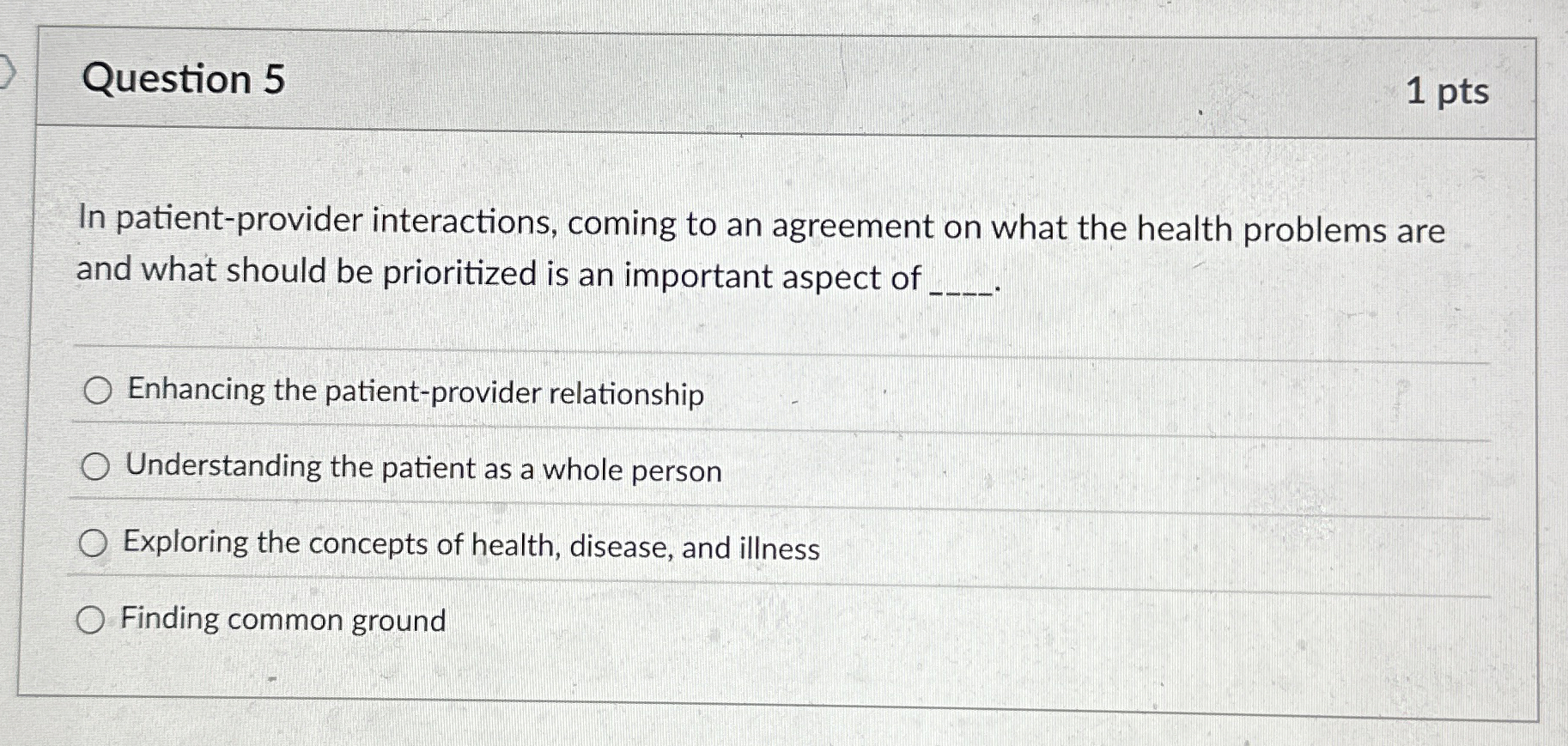 Solved Question 51 ﻿ptsIn patient-provider interactions, | Chegg.com
