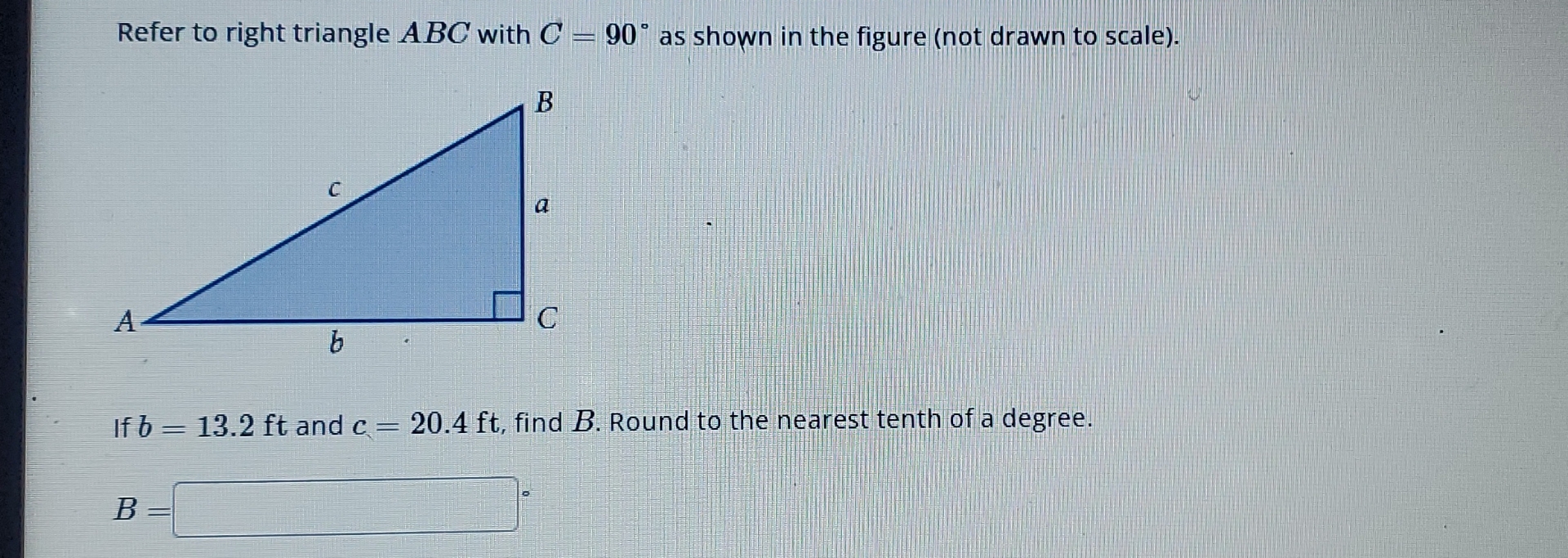 Solved Refer to right triangle ABC with C=90° ﻿as shown in | Chegg.com