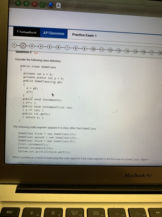 Solved College Board AP Classroom Practice Exam 1 O 0000 | Chegg.com