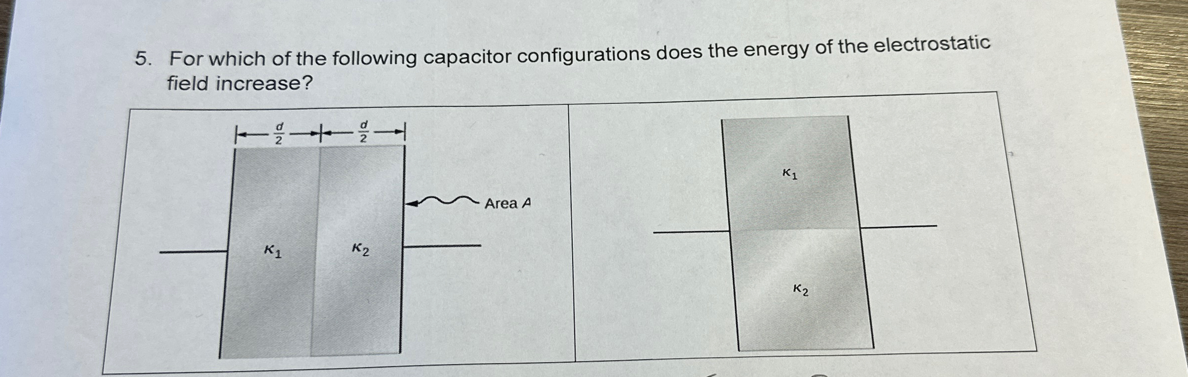 Solved For which of the following capacitor configurations | Chegg.com