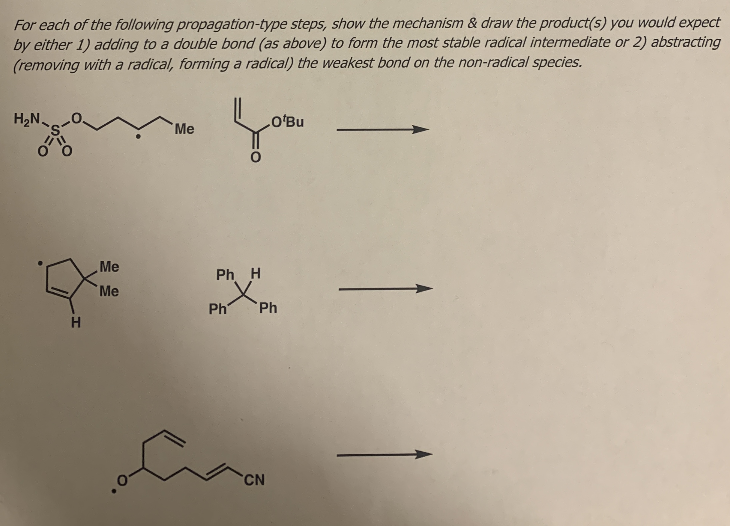 Solved For each of the following propagation-type steps, | Chegg.com
