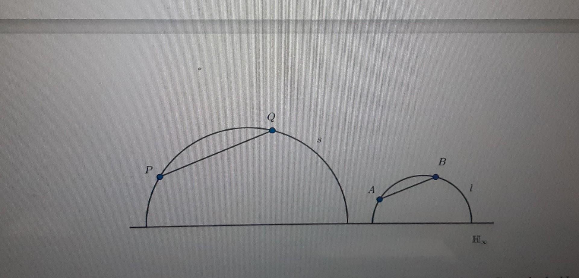 Solved Let l and s be straight lines in the upper half of | Chegg.com