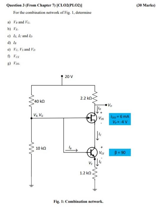 Solved (30 Marks) Question 3 (From Chapter 7) CLO2(PLO2) For | Chegg.com