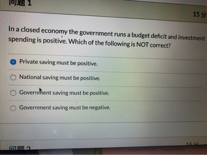 Solved 155 In a closed economy the government runs a budget | Chegg.com
