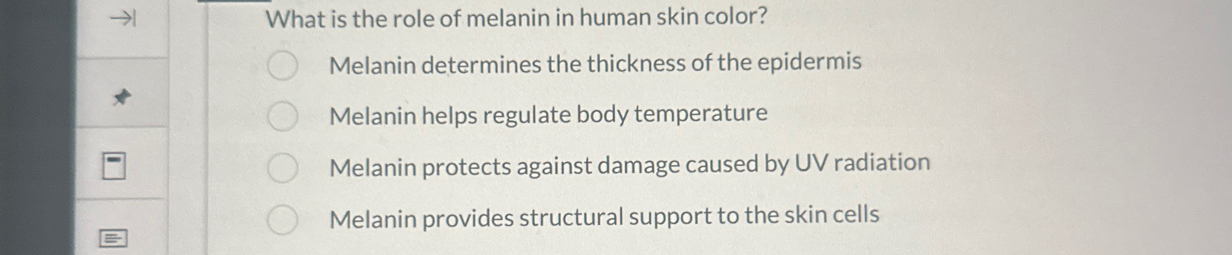 Solved What is the role of melanin in human skin | Chegg.com