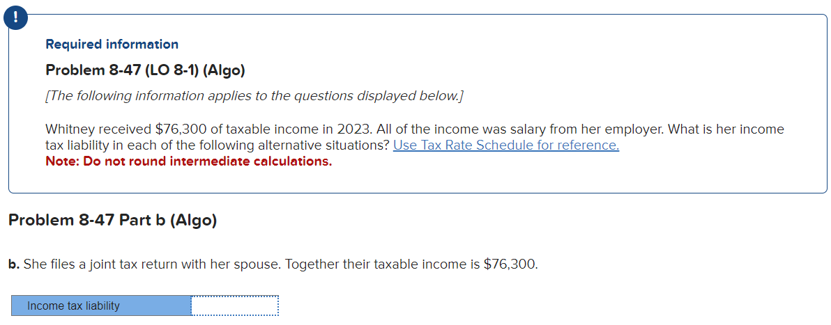 Solved !Required informationProblem 8-47 (LO 8-1) (Algo)[The | Chegg.com